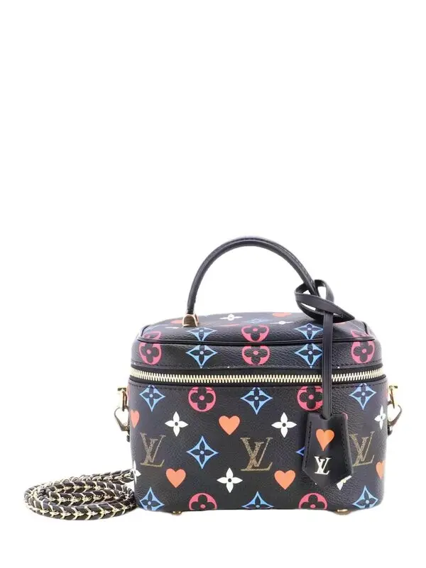 LOUIS VUITTON Vanity Handbag Limited Edition Game On Multicolor Monogram Pm Satchel - Black