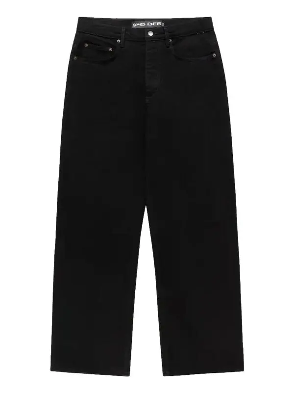 SP5DER Oxy Logo Patch Jeans - Black