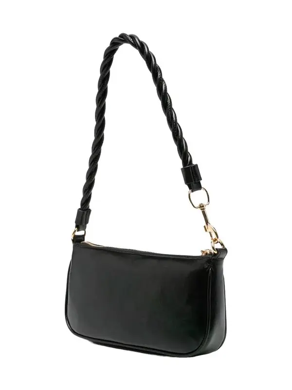 Moschino Heart-patch Logo Plaque Shoulder Bag - Black