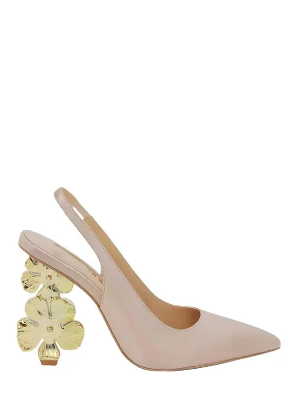 KAT MACONIE Mona Floral Heel Slingbacks - Neutrals