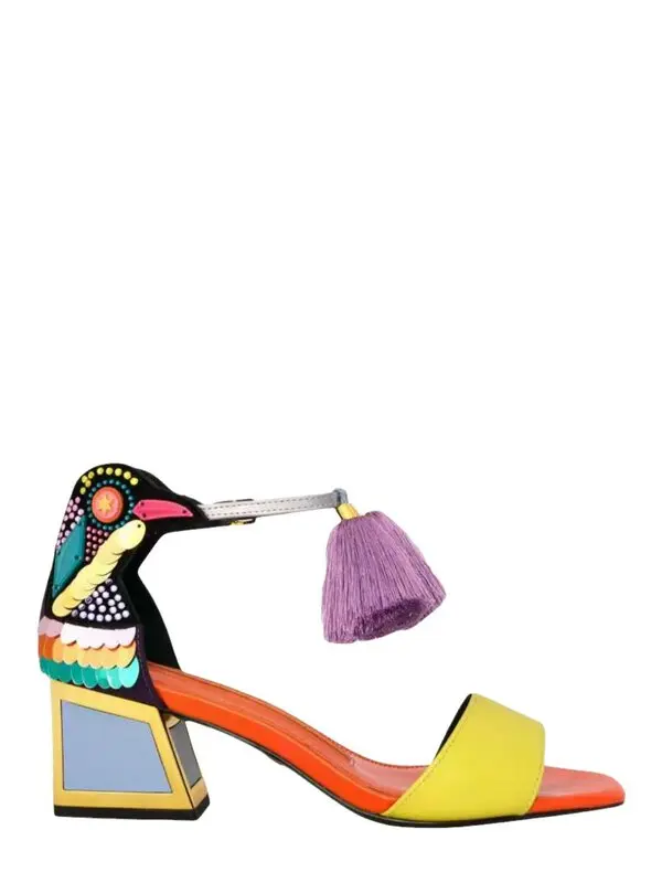 KAT MACONIE Kay Tassel Embellishment Sandals - Yellow