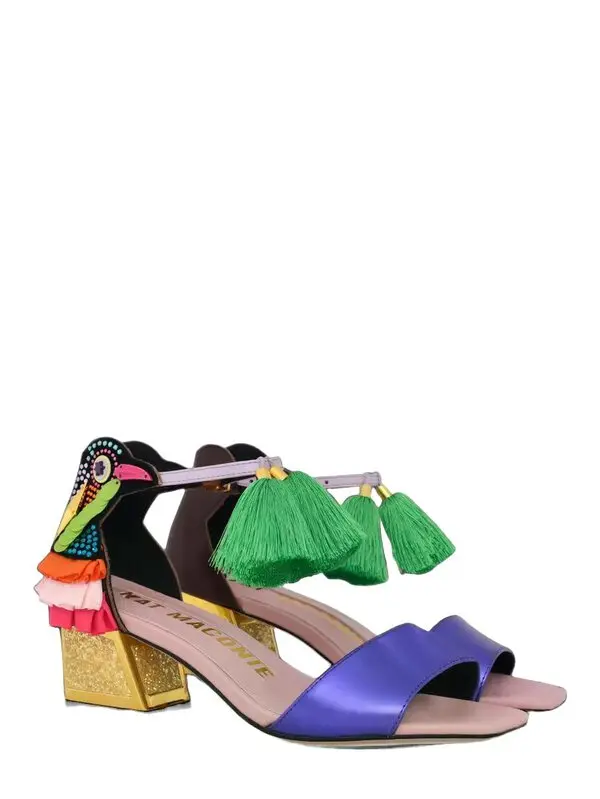 KAT MACONIE Kay Tassel Embellishment Sandals - Yellow