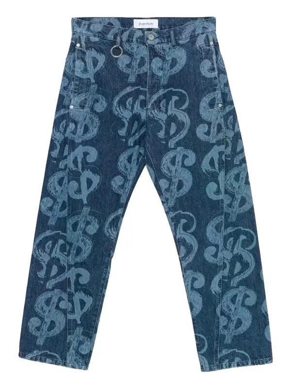 Études Studio X Andy Warhol Dollar-sign Print Jeans - Blue