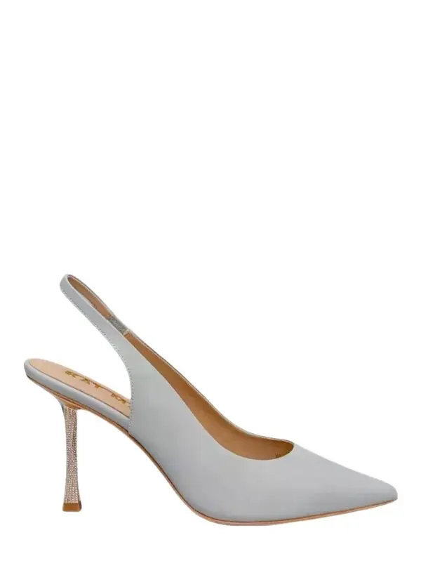 KAT MACONIE Pointed-toe Mules With Crystal Embellishment - Blue