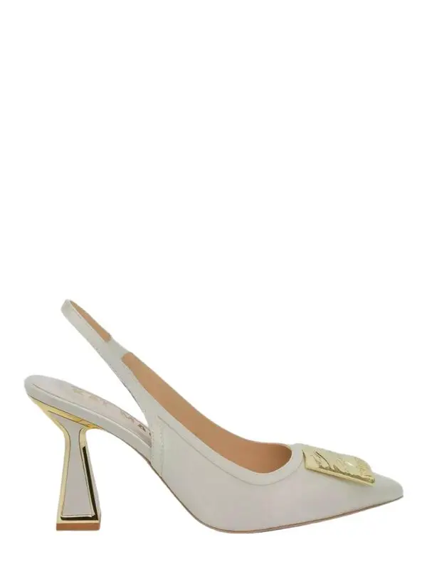 KAT MACONIE Katia Logo-plaque Slingback Pumps - Neutrals