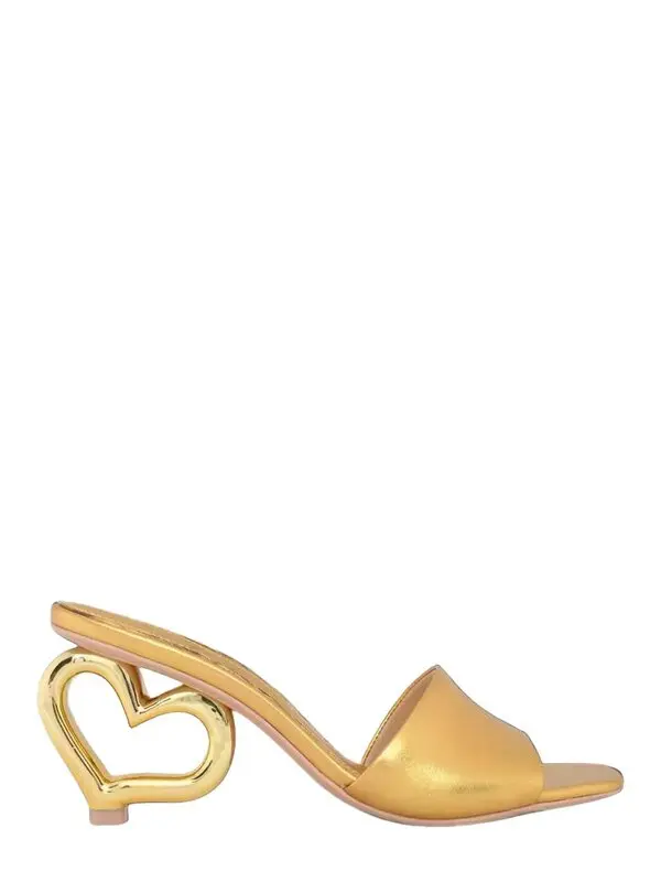 KAT MACONIE Heart-heel Sandals - Gold