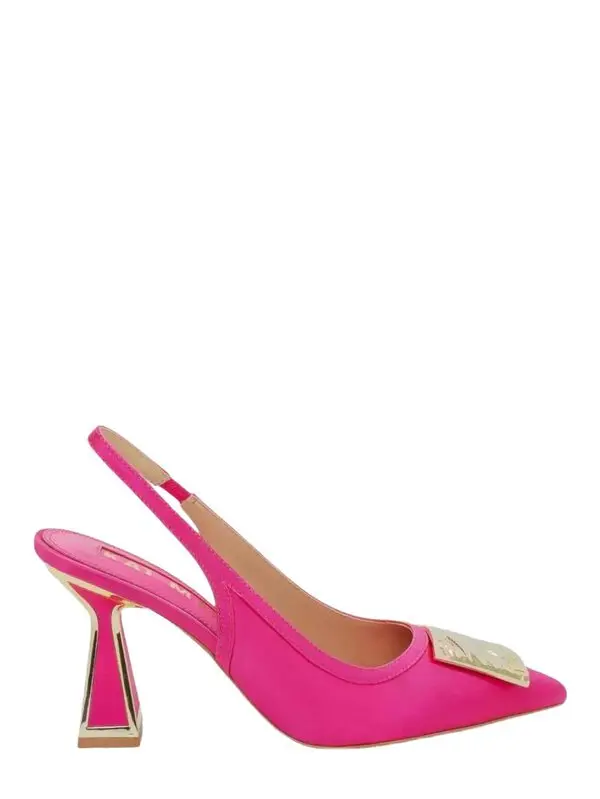 KAT MACONIE Katia Slingback Pumps With Logo Plaque - Pink