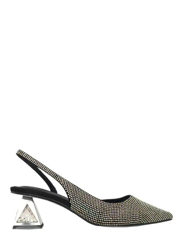 KAT MACONIE Crystal-embellished Slingback Pumps - Black