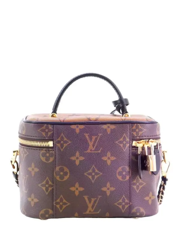 LOUIS VUITTON Reverse Monogram Canvas Pm Satchel - Brown