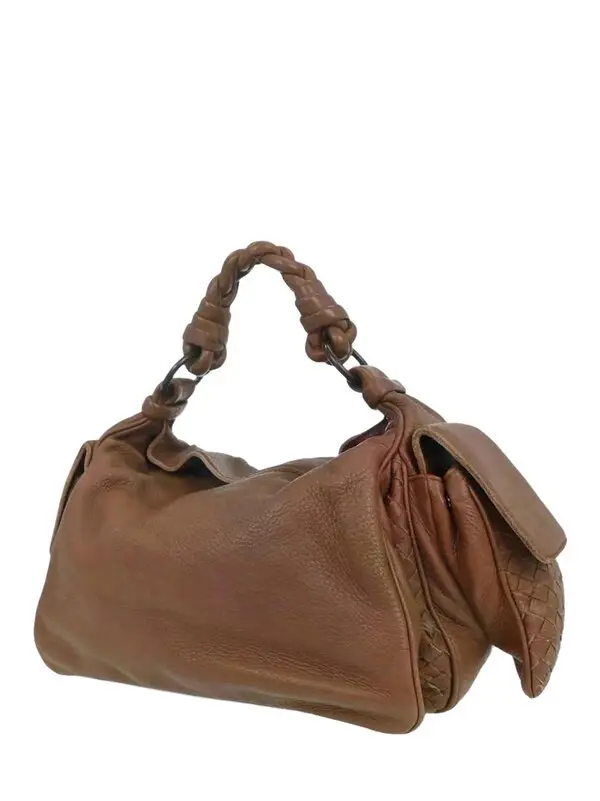 Bottega Veneta Intrecciato Shoulder Bag - Brown