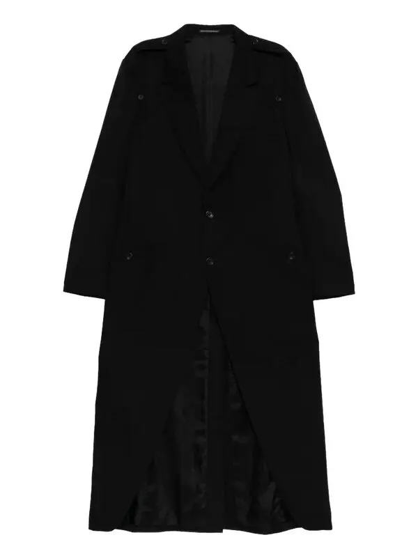 Yohji Yamamoto Gabardine Coat - Black