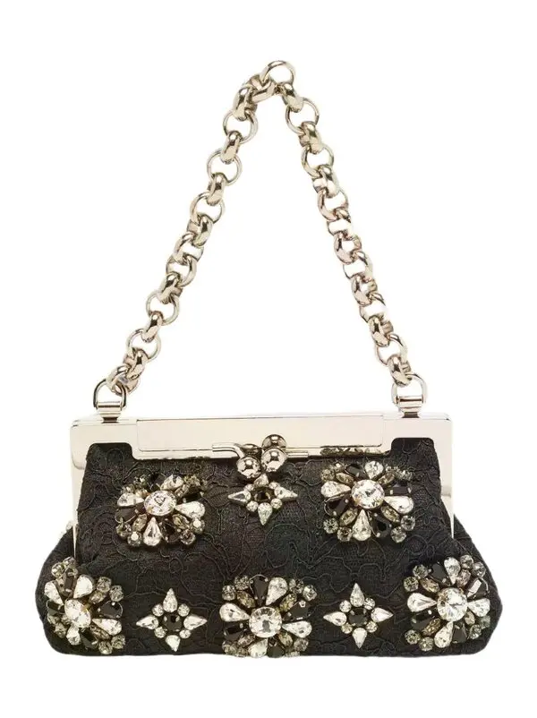 Dolce & Gabbana Vanda Crystal Embellished Mini Bag - Black