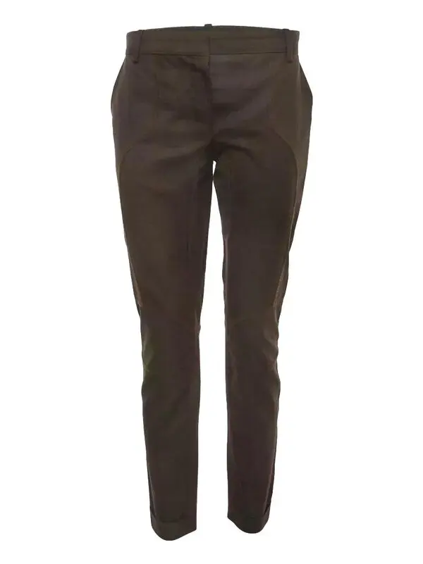 LOUIS VUITTON Ankle-zip Slim-fit Trousers - Brown