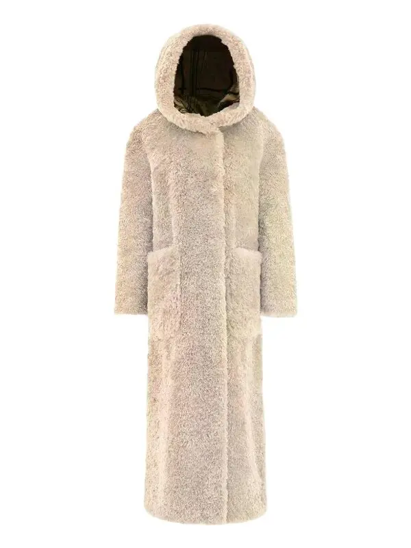 Herno Chantilly Curly Faux-fur Coat - Neutrals