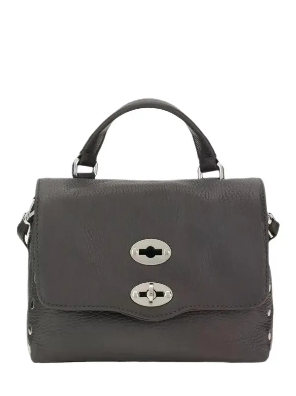 ZANELLATO Postina Daily Studded Leather Tote Bag - Grey