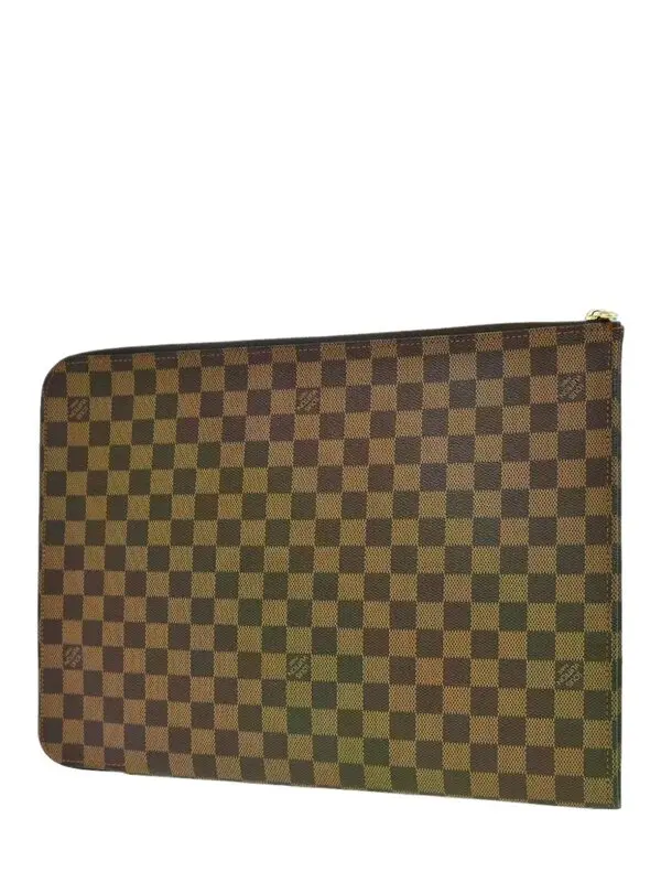 LOUIS VUITTON Damier Ebene Poche Documents Business Bag - Brown