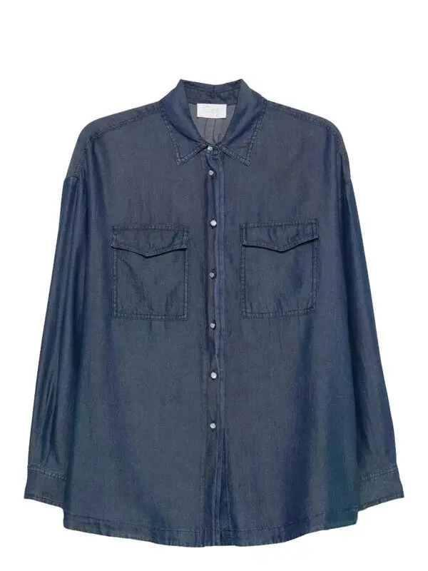 CLIPS Flap-pocket Shirt - Blue