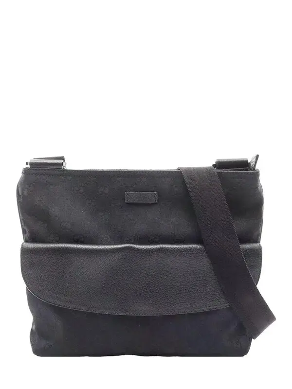 Gucci Gg Canvas Crossbody Bag - Black