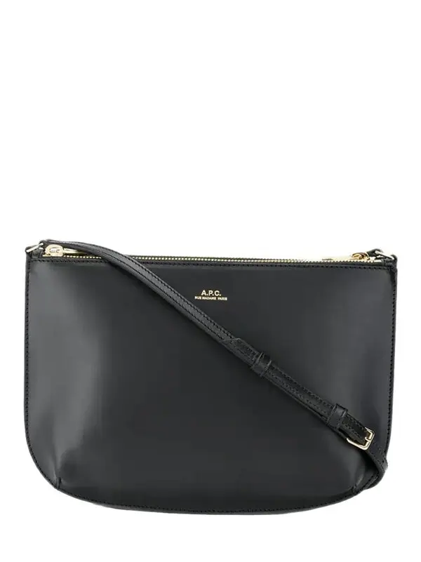 A.p.c. Sarah Logo-print Shoulder Bag - Black
