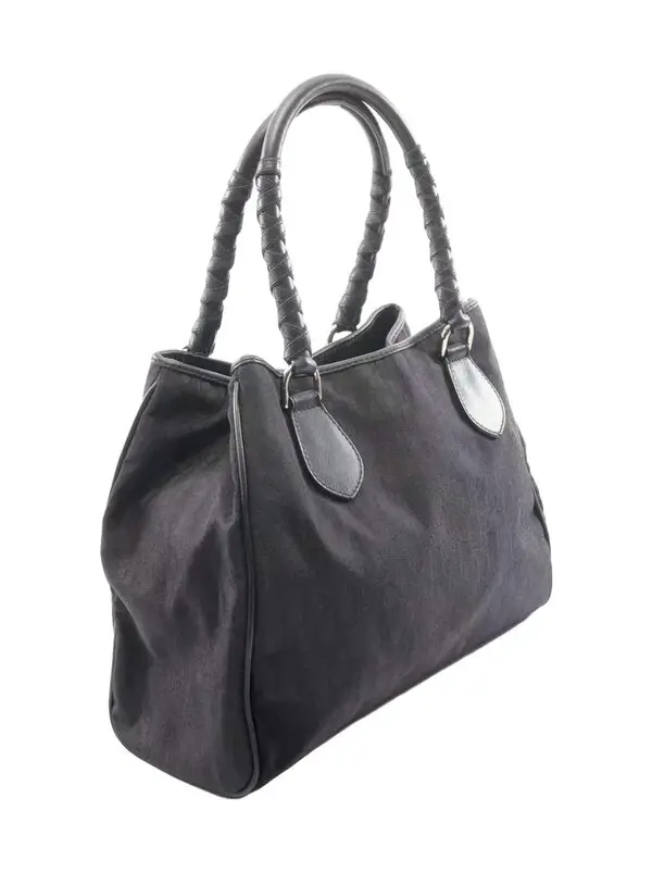Dior Diorissimo Trotter Canvas Handbag - Black