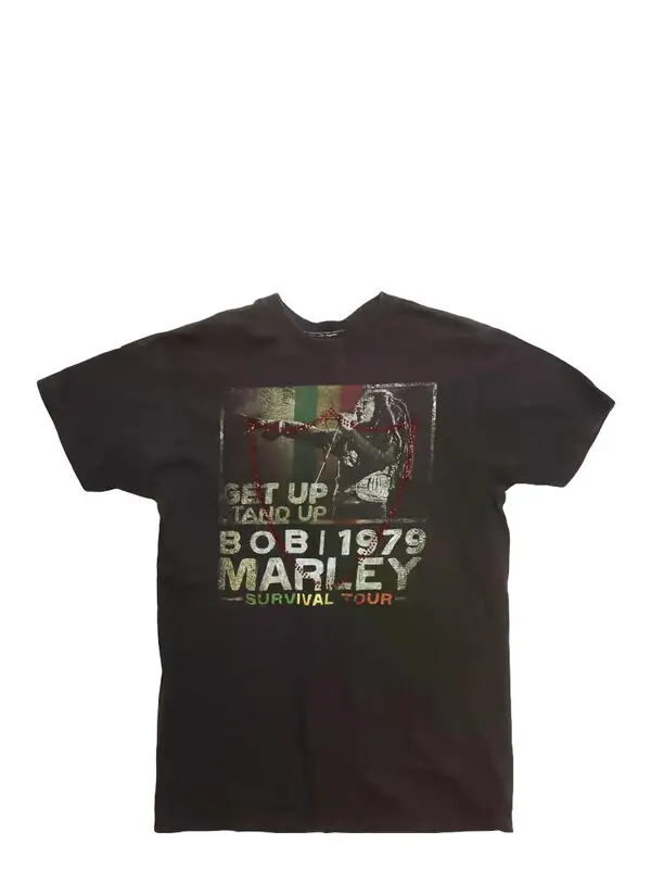 HTC LOS ANGELES Bob Marley-print Studded T-shirt - Black