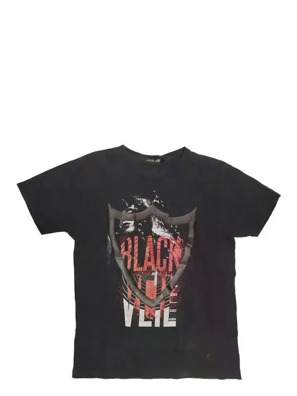 HTC LOS ANGELES Graphic Print Cotton T-shirt - Black