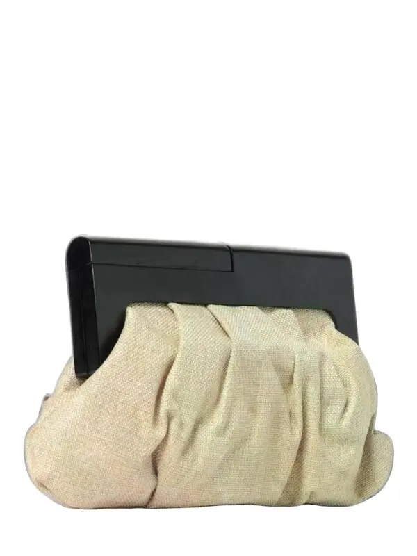 TWENTY FOURHAITCH Teresitas Draped Clutch Bag - Neutrals