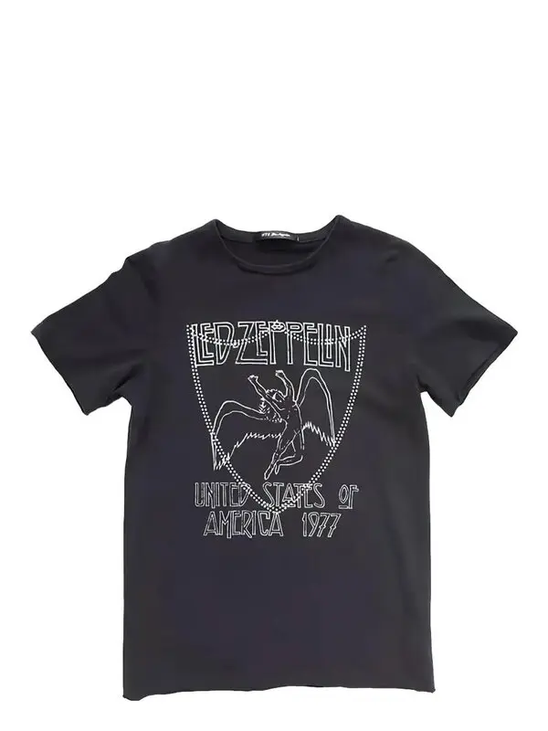 HTC LOS ANGELES Led Zeppelin Graphic Print T-shirt - Black