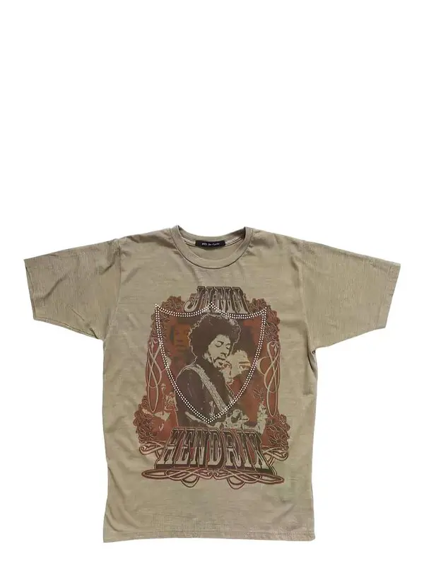 HTC LOS ANGELES Jimi Hendrix Graphic T-shirt - Neutrals