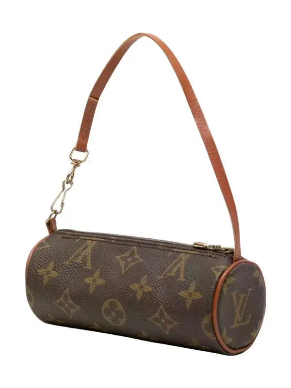 LOUIS VUITTON Monogram Papillon Pochette Handbag - Brown