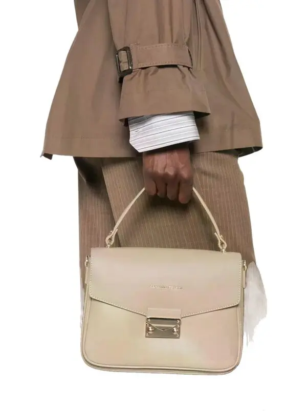ADRIANNA FERETTI Leather Tote Bag - Neutrals