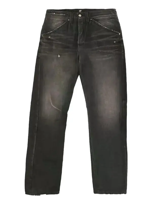 HTC LOS ANGELES Twisted Faded Distressed Jeans - Grey