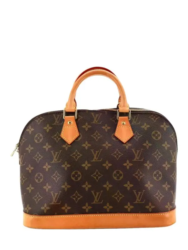 LOUIS VUITTON Alma Monogram Canvas Pm Satchel - Brown