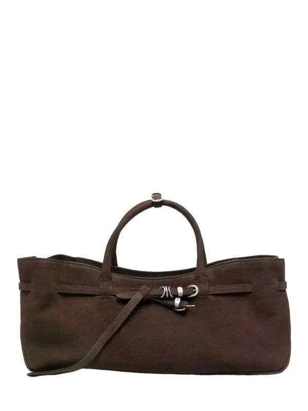 MARGESHERWOOD Belted Suede Tote Bag - Brown