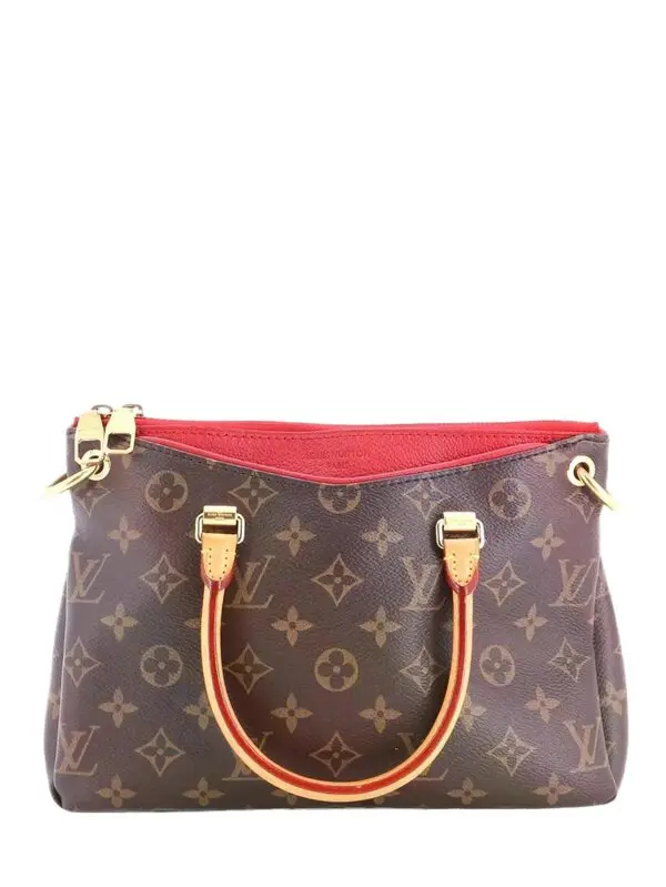 LOUIS VUITTON Pallas Tote Monogram Canvas Shoulder Bag - Brown