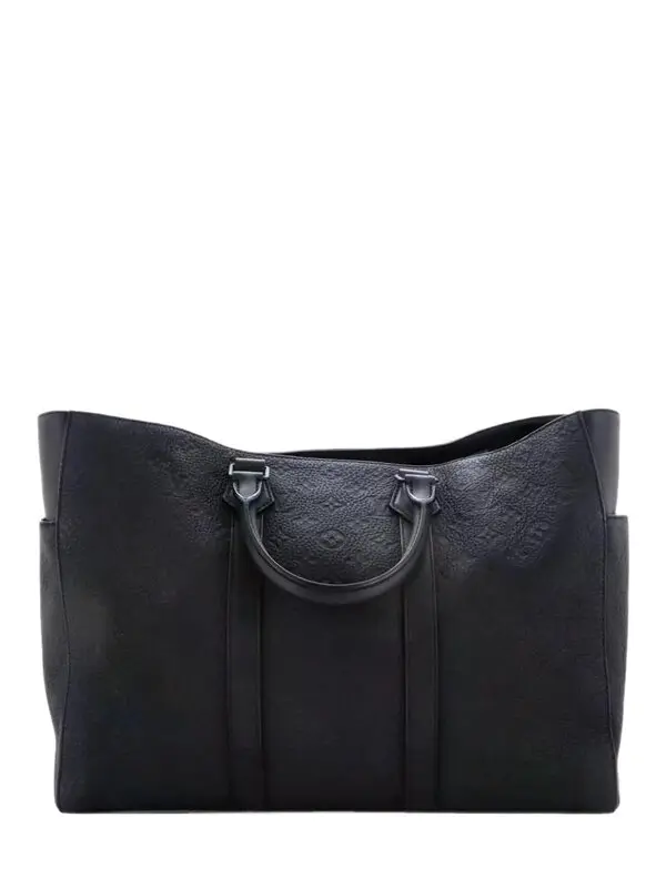 LOUIS VUITTON Sac Plat 24h Monogram Taurillon Leather Shoulder Bag - Black
