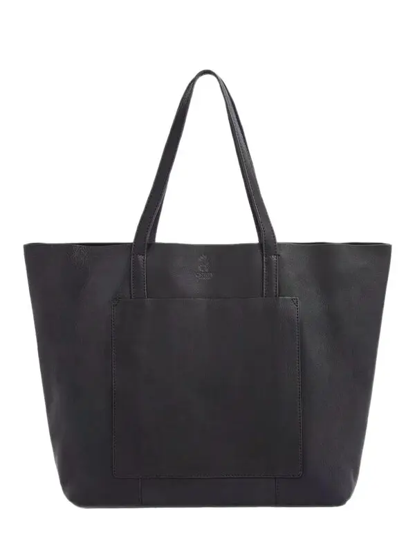 OSPREY Grained Leather Tote Bag - Black