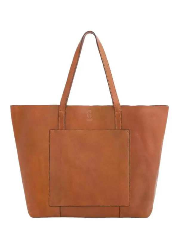 OSPREY LONDON Logo-debossed Leather Tote Bag - Neutrals