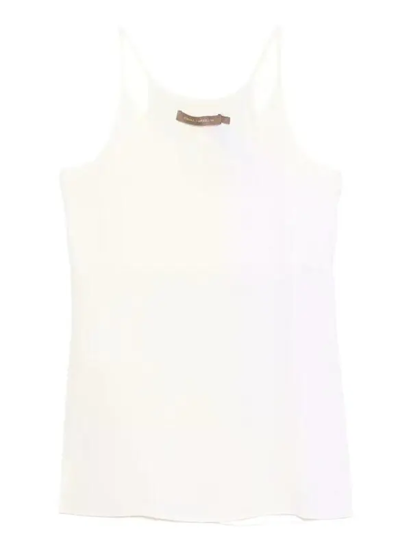 SIMONA CORSELLINI Spaghetti Strap V-neck Top - Neutrals