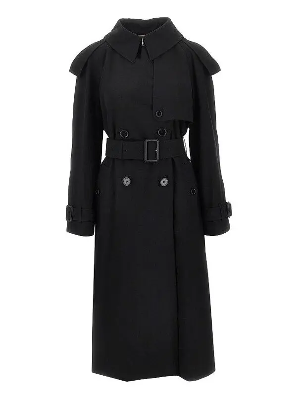 Burberry Fitzrovia Gabardine Trench Coat - Black