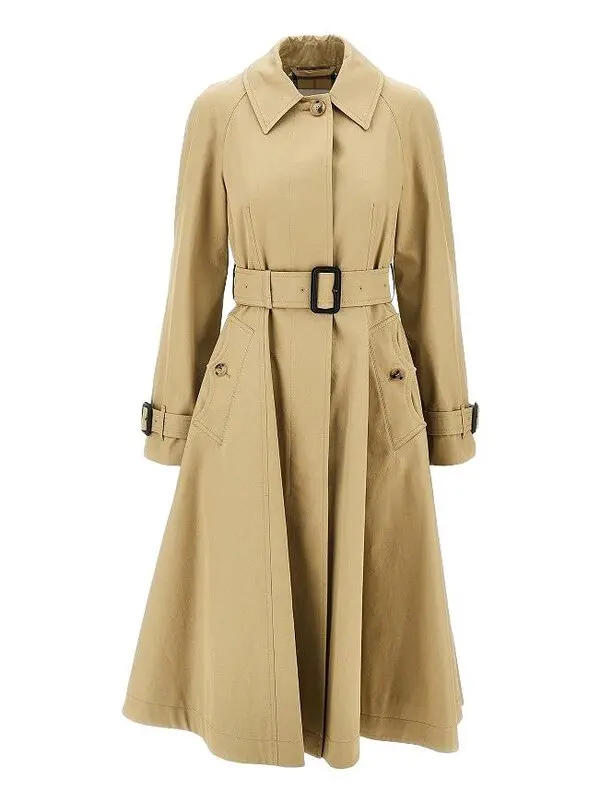 Burberry Gabardine Fit-and-flare Ellingham Car Coat - Beige
