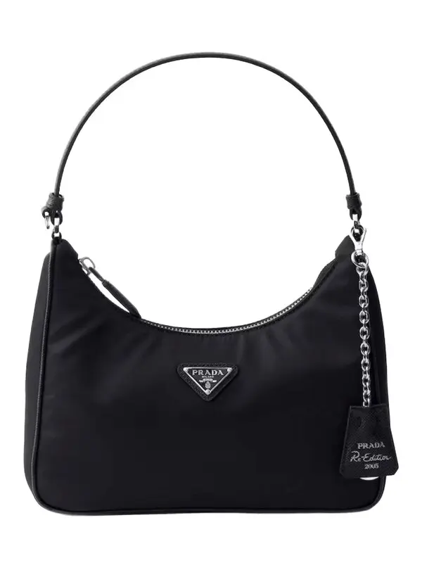 Prada Mini Bag Re-edition 2005 In Re-nylon And Saffiano - Black