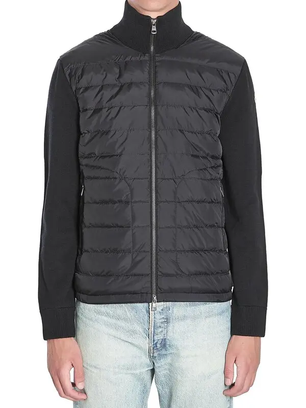 Moncler Padded Zip Cardigan - Black