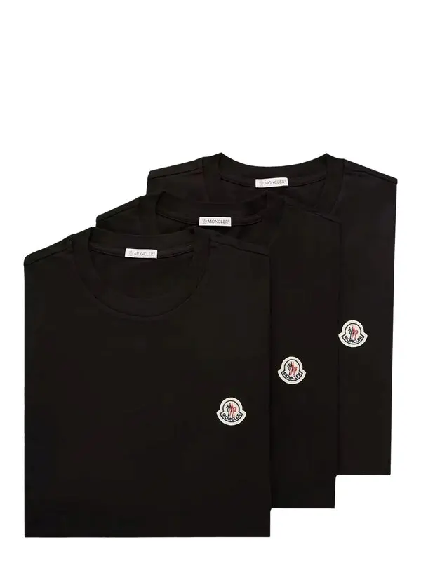 Moncler T-shirt Pack - Black