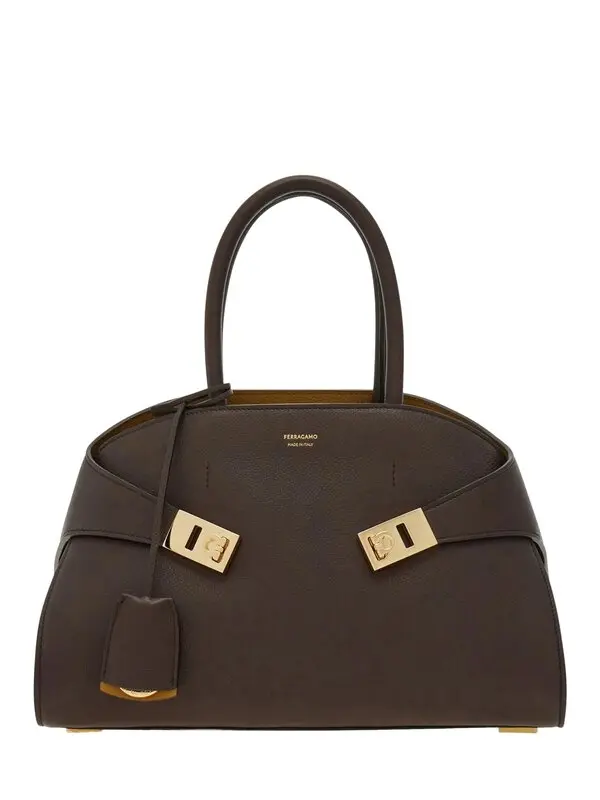 FERRAGAMO Hug Th S Shoulder Bag - Brown
