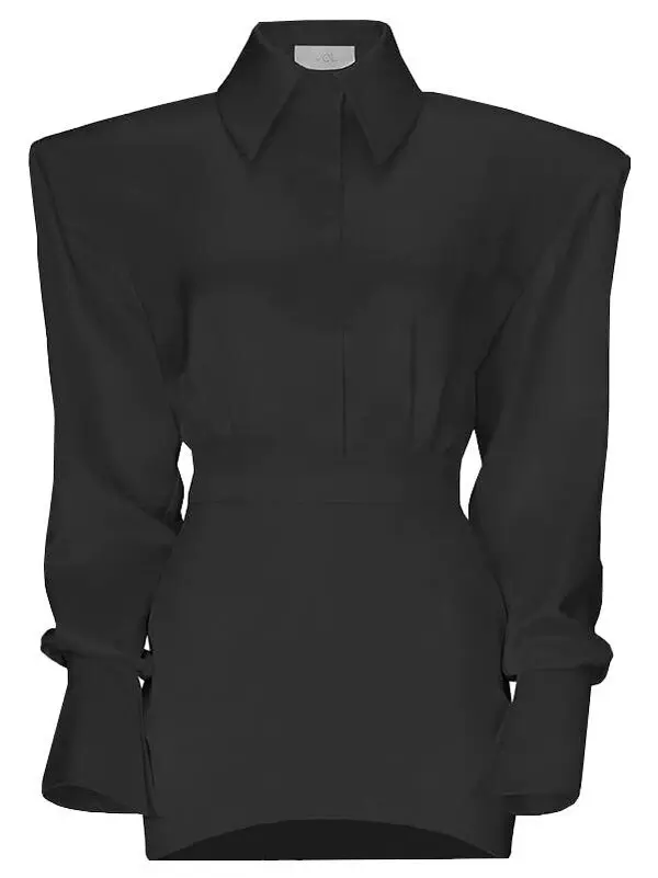 VESTIAIRE D'UN OISEAU LIBRE Silk Mini Dress - Black