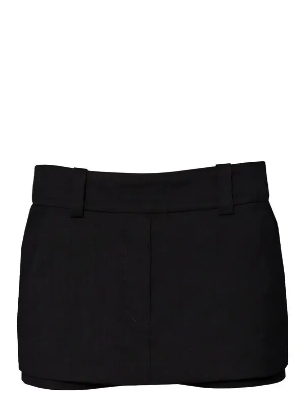 VESTIAIRE D'UN OISEAU LIBRE Wool Skort - Black