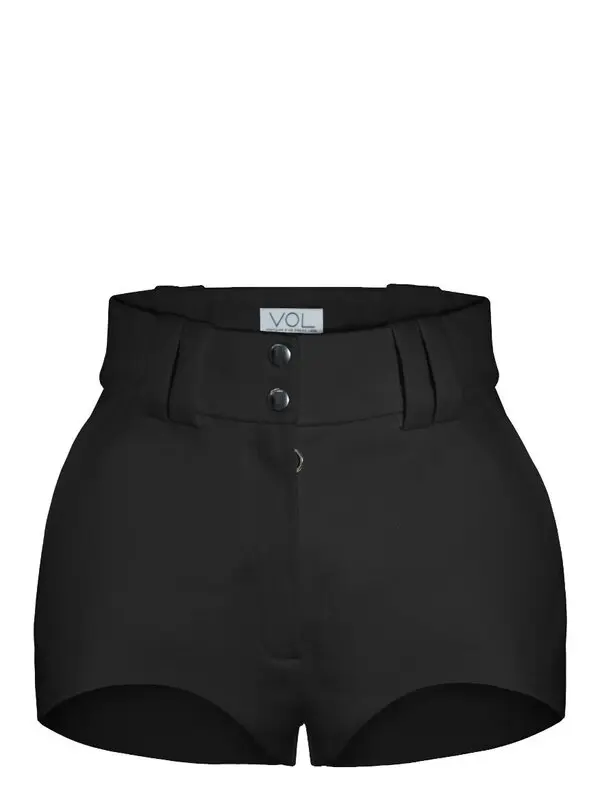 VESTIAIRE D'UN OISEAU LIBRE High-waisted Cut-out Shorts - Black
