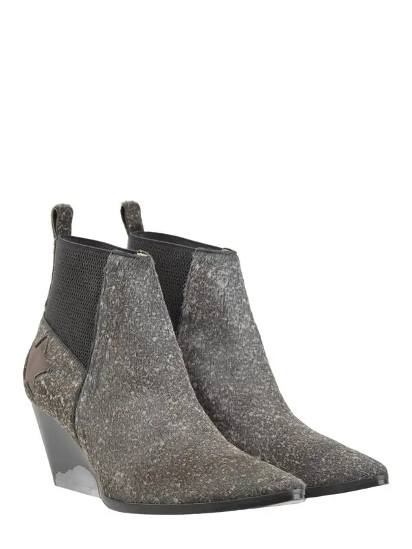 ROSAMUND MUIR LONDON Felixa Speckled Calf Hair With Star Ankle Boots - Grey