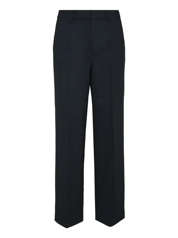 THE EXTREME COLLECTION Maureen Straight Suit Crepe Trousers - Black